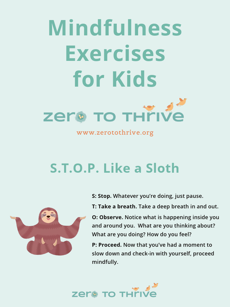 Mindfulness Exercises For Kids | PDF
