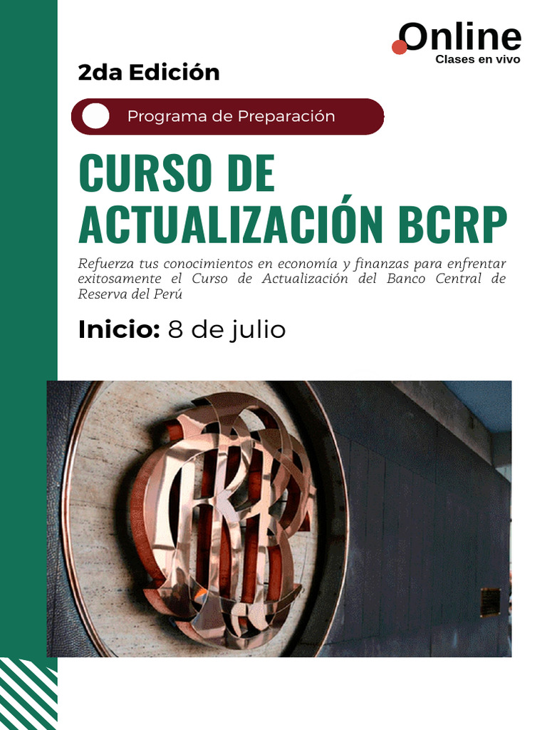 Brochure - Curso Actualizacion BCRP | PDF | Macroeconómica | Economias