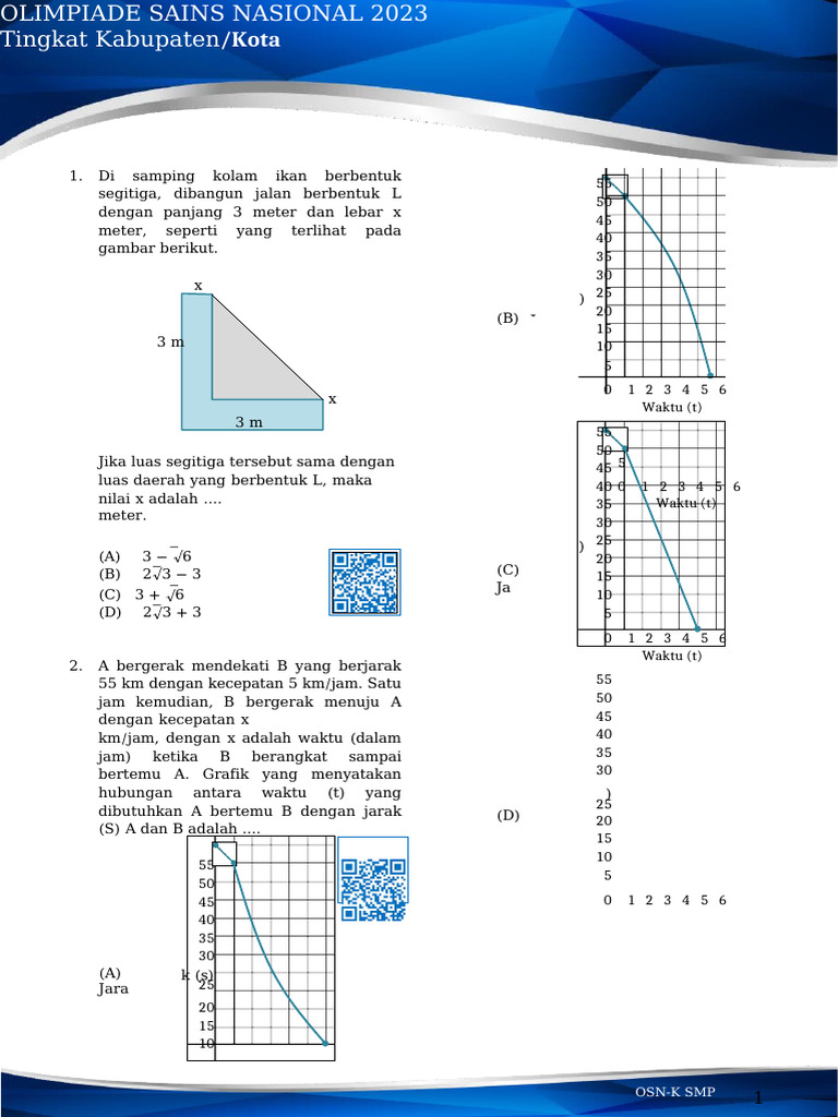 Pembahasan OSNK Matematika SMP 2023 (Pak-Anang - Blogspot.com) | PDF ...