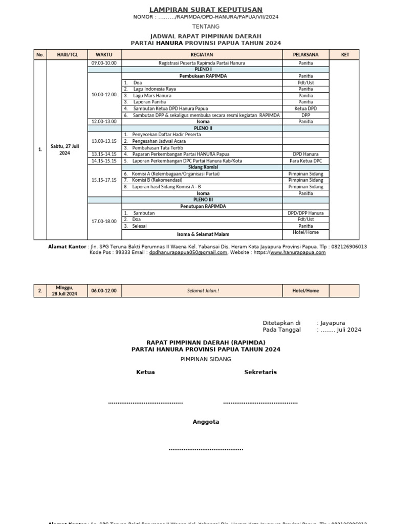 Lampiran 1. Jadwal | PDF