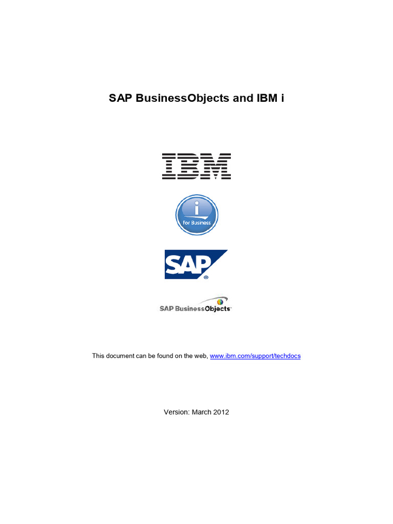 SAP BO and IBM I-Mar2012 | PDF | Databases | Ibm Db2