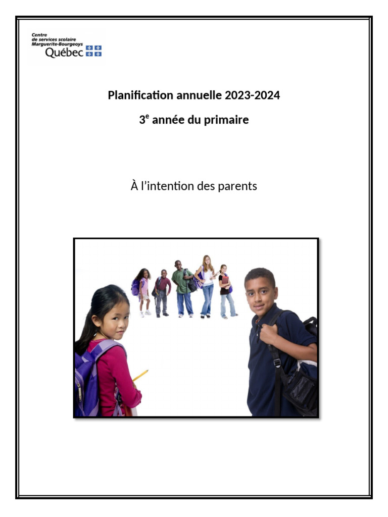 Planification Annuelle 3e Annee 2023 2024 | PDF | Mathématiques | Science