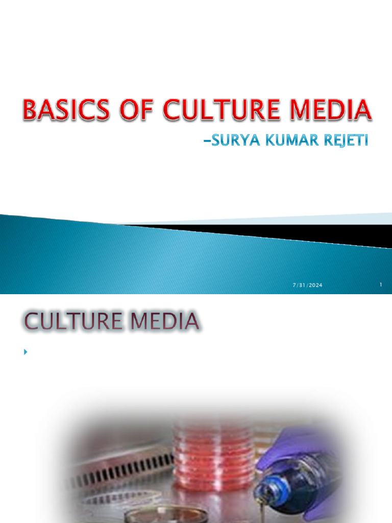 Microbial Culture Media Overview | PDF | Growth Medium | Microbiology