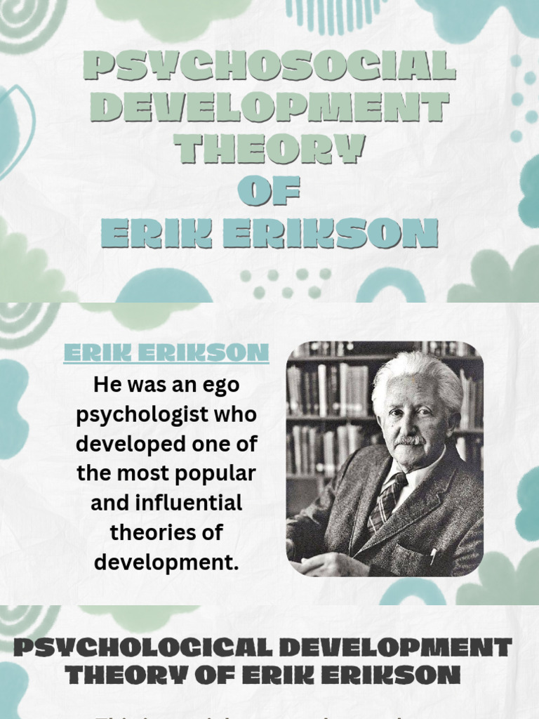 Psychosocial Development Theory of Erik Erikson PDF | PDF ...