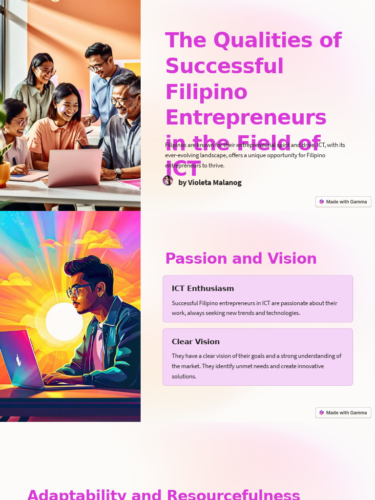 The Qualities of Successful Filipino Entrepreneurs in The Field of ICT ...