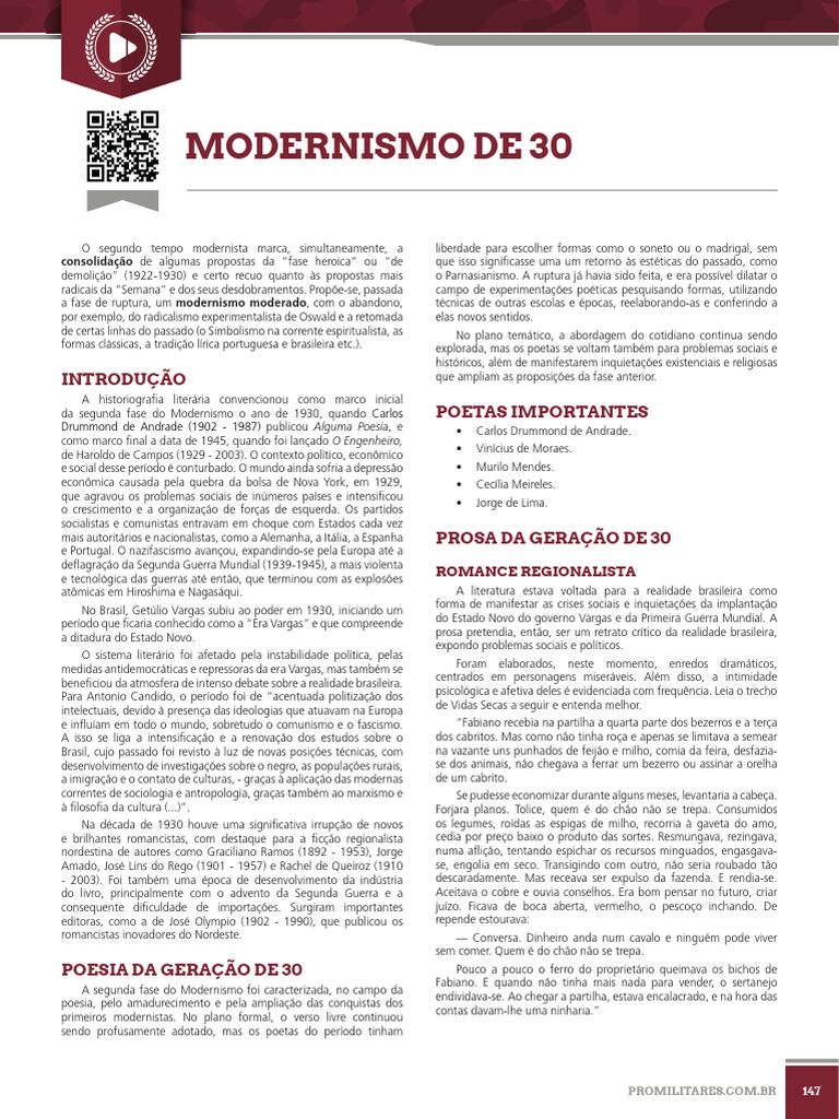 16 MODERNISMO DE 30 | PDF | Modernismo