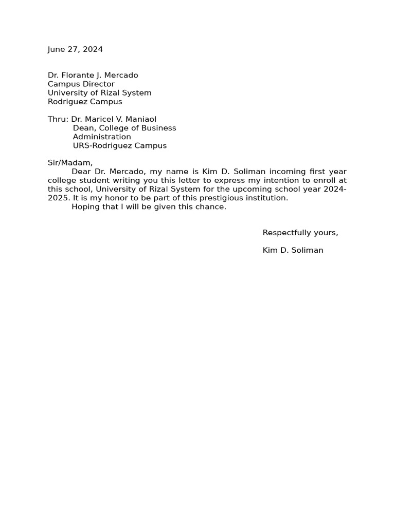 Kim Letter | PDF | Wellness