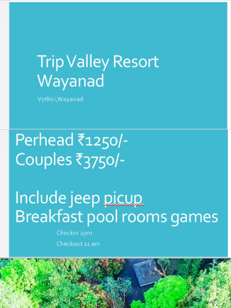 Wild Vythiri Tripvalley | PDF