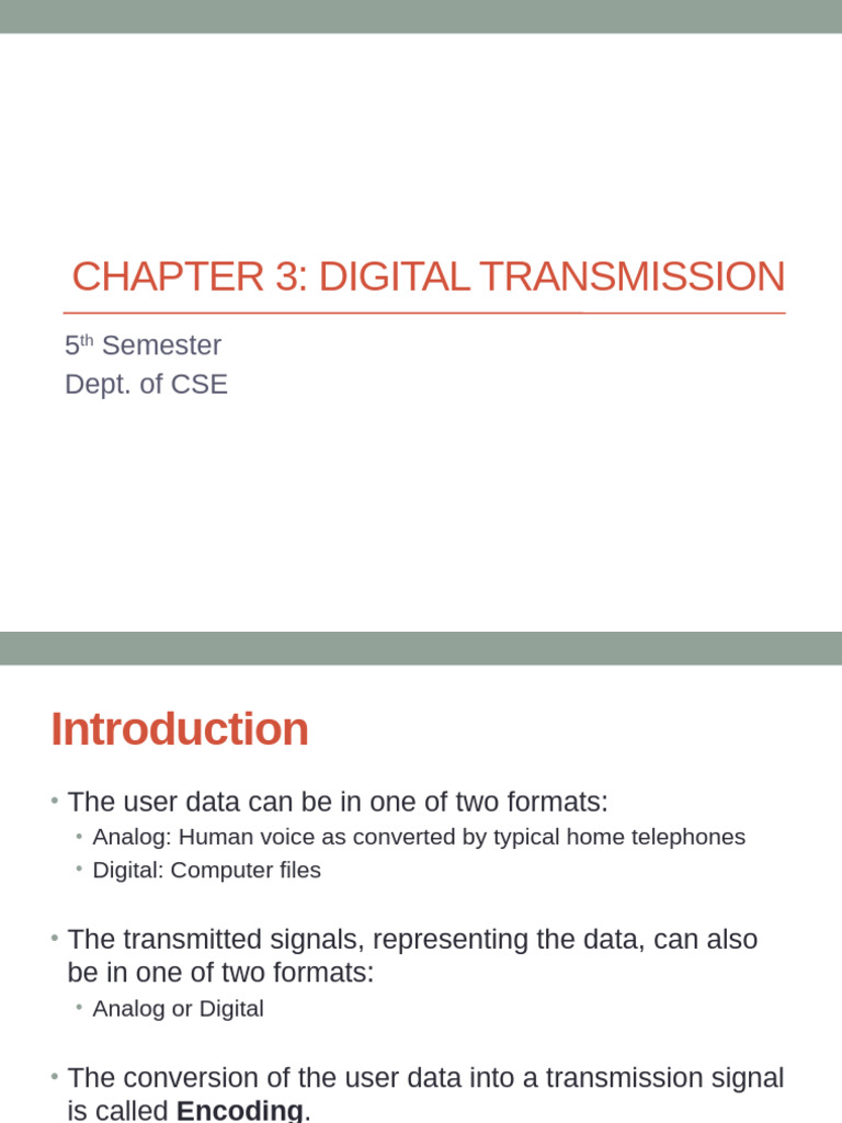 Digital Transmission Encoding Techniques | PDF | Sampling (Signal ...