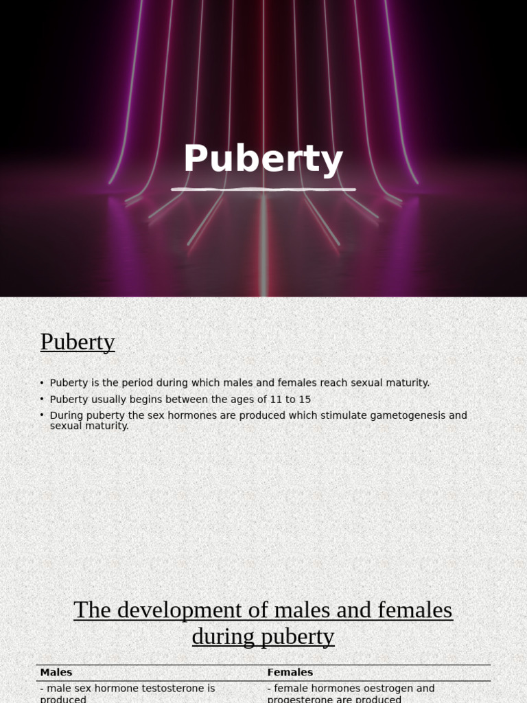 Puberty 1 | PDF | Meiosis | Reproduction