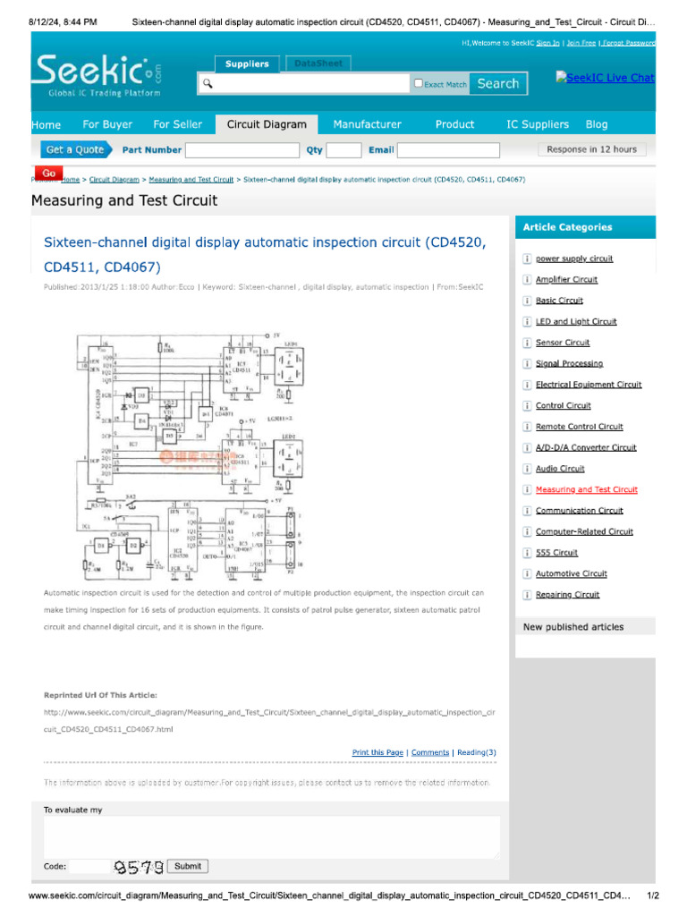 cd74hc4067 Circuit | PDF