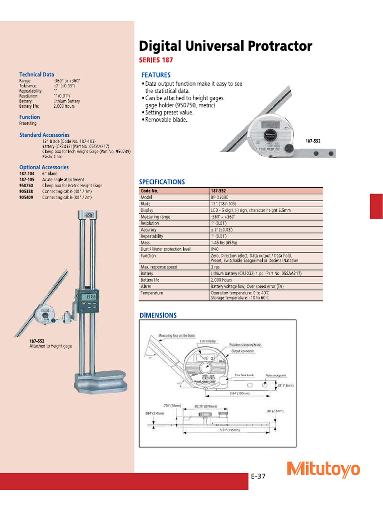 Digital Universal Protractor | PDF