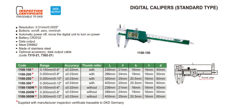 Calipers | PDF