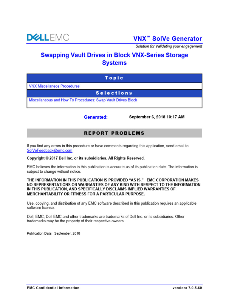 VNX - VNX Miscellaneos Procedures-Swapping Vault Drives in Block VNX-Series Storage Systems ...