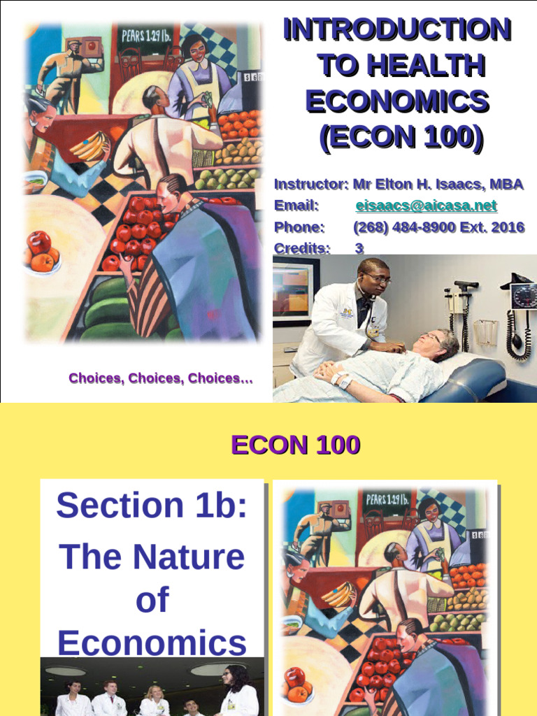 Introduction to Health Economics Course | PDF | Capital (Economics) | Goods
