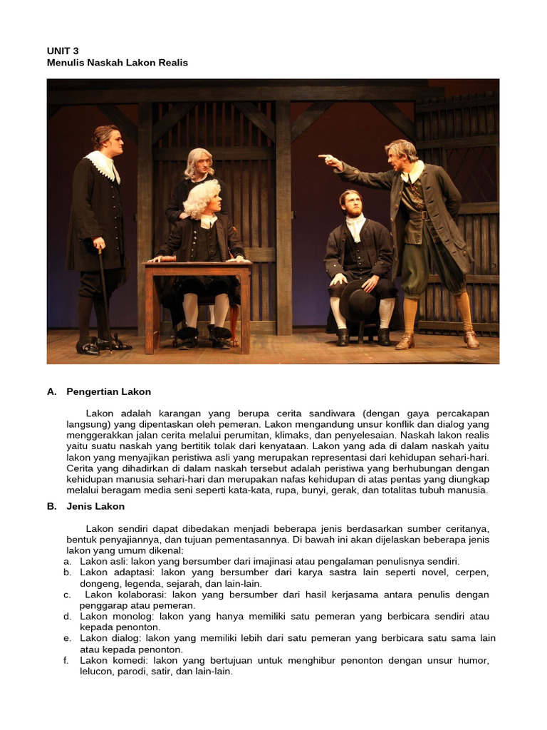 Menulis Naskah Lakon Realis Teater | PDF