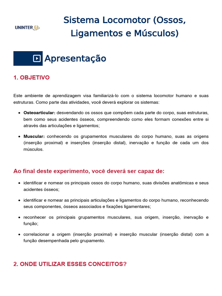 Sistema Locomotor LAB VIRTUAL | PDF | Esqueleto | Osso