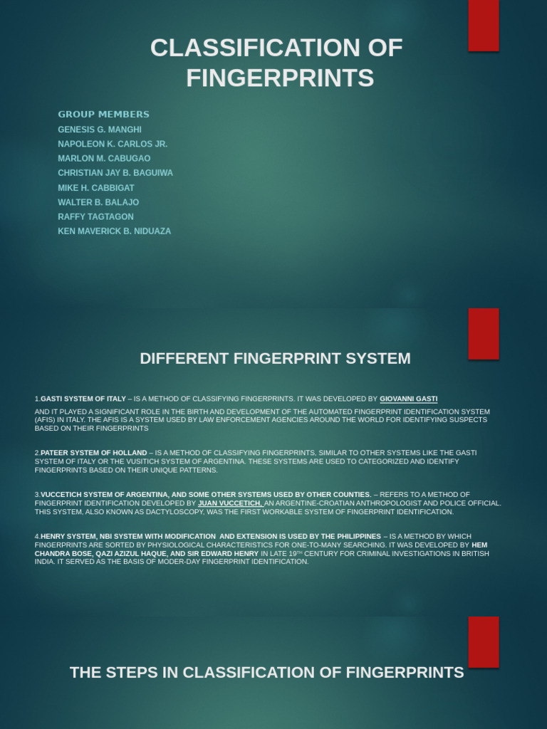 Classification of Fingerprints 3 | PDF | Fingerprint | Biometrics