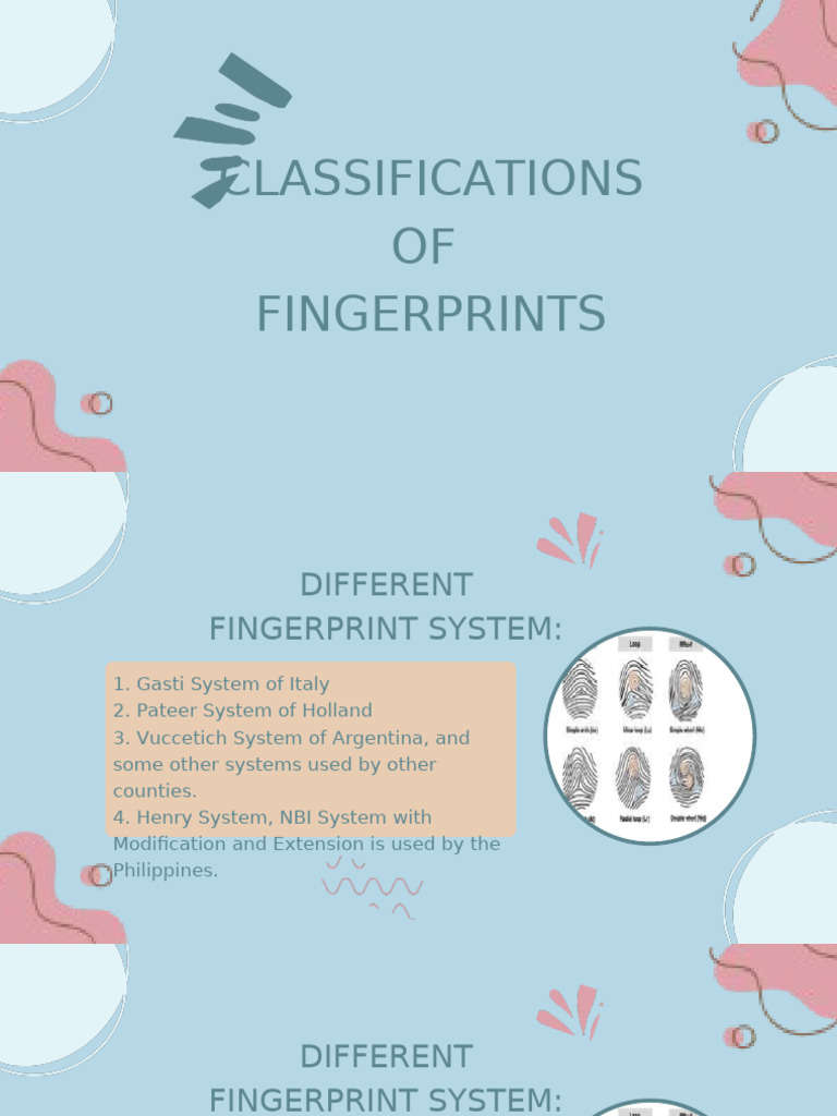 Classifications of Fingerprints - 114800 | PDF | Fingerprint | Hand