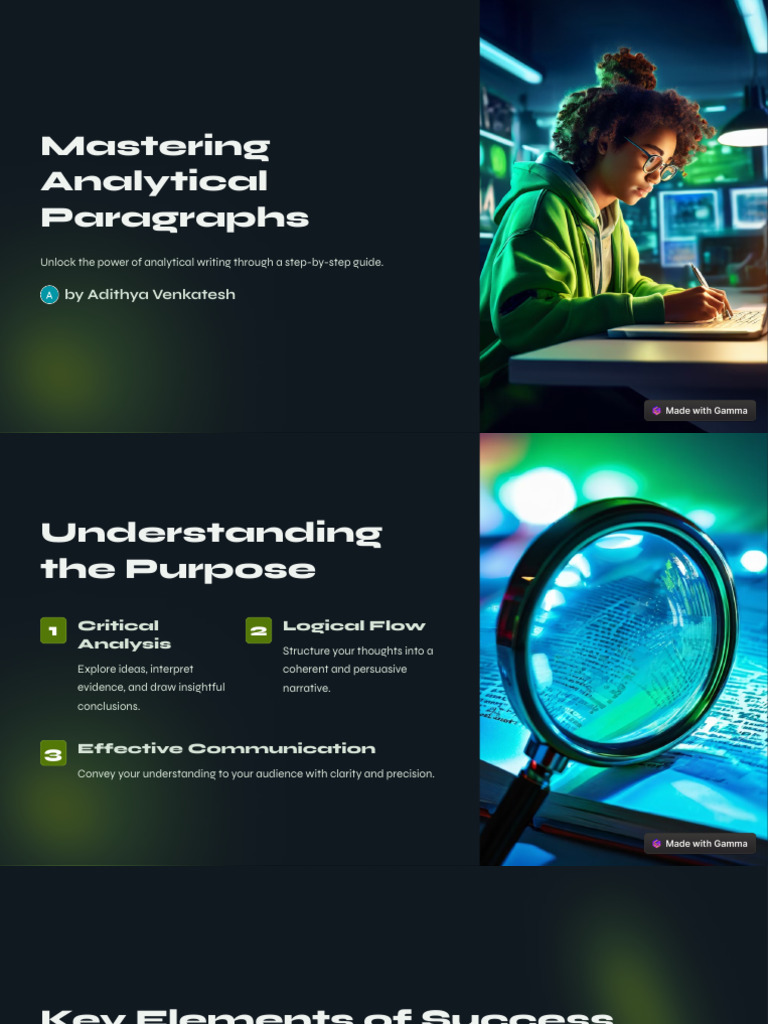 Mastering Analytical Paragraphs | PDF | Narrative | Thought