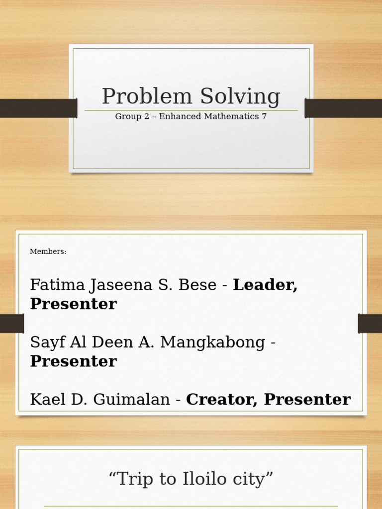 Problem Solving Kael Math 7 | PDF | Science & Mathematics