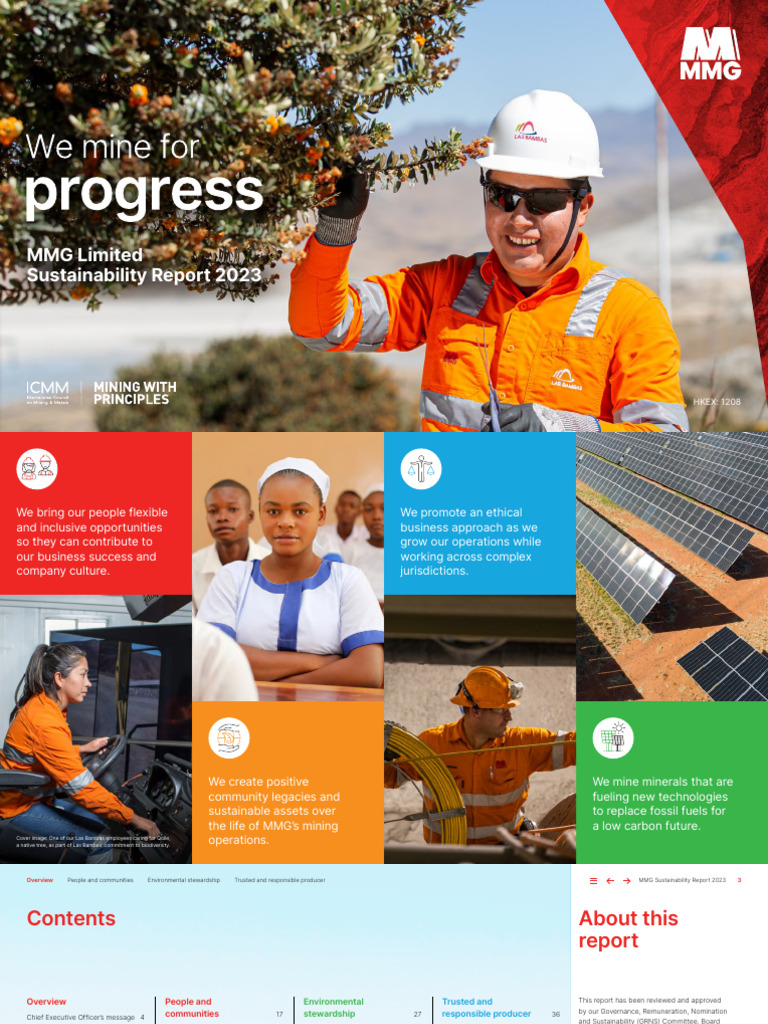 Mmg Limited 2023 Sustainability Report Pdf Sustainability Mining