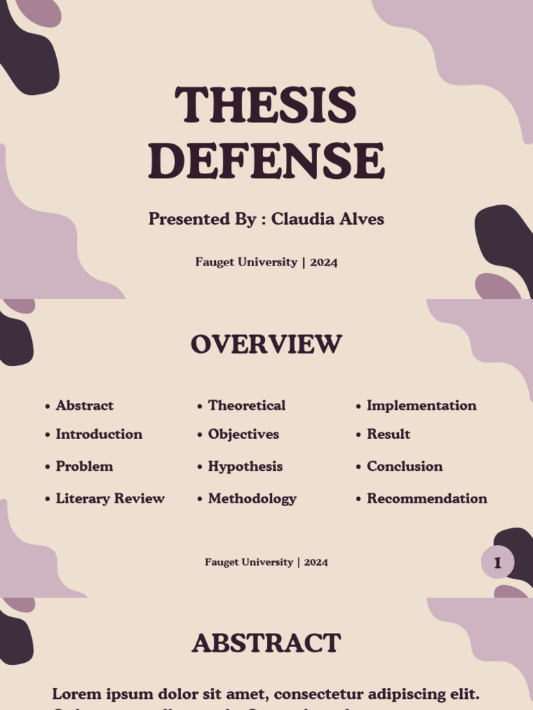 Thesis Defense Presentation | PDF | Methodology | Procedural Knowledge