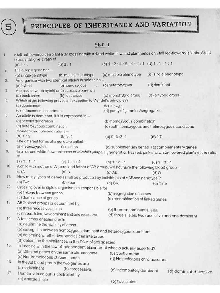 Principle of Inheritance | PDF