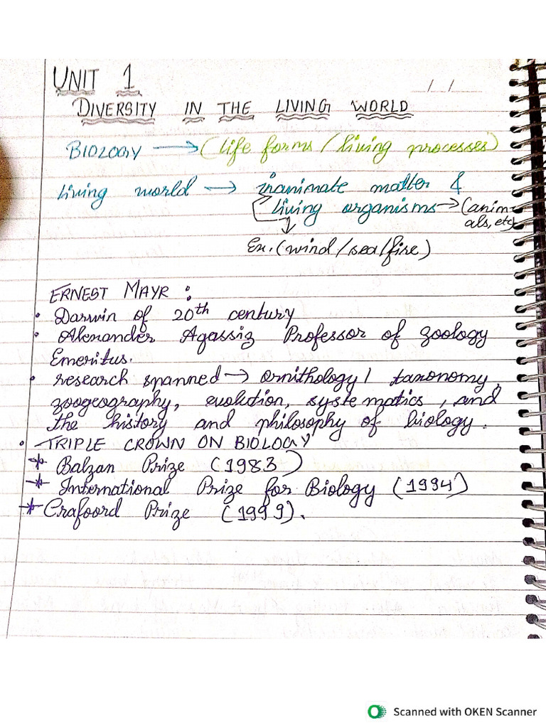 Living World Notes Class 11 (Biology) | PDF