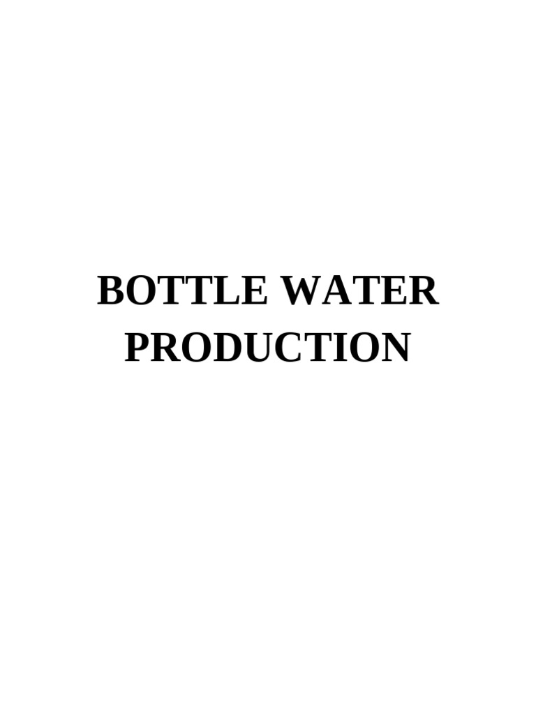 Bottle Water Business Proposal | PDF | Bottled Water | Brand