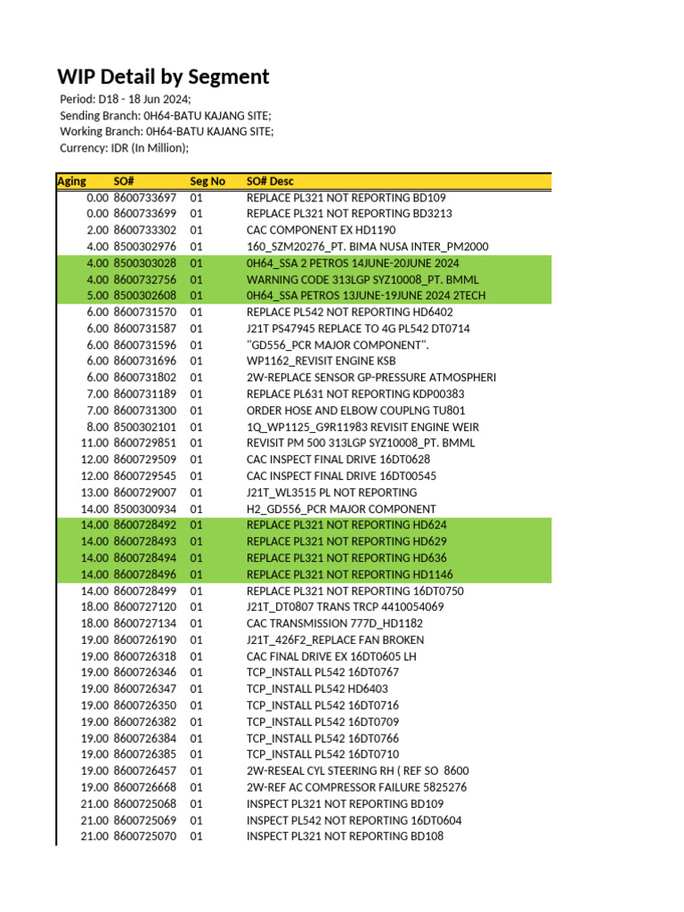 WIP Detail 20240618 | PDF