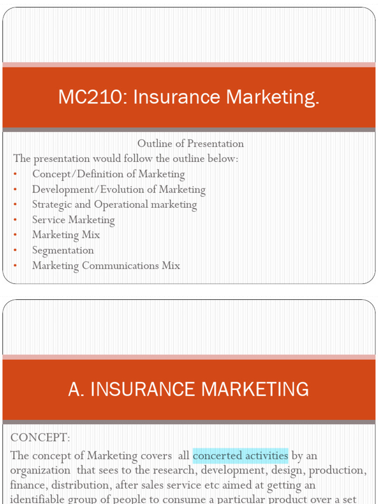 Insurance Marketing Strategies Overview | PDF | Marketing | Marketing ...