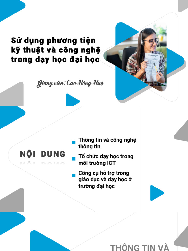 UD CNTT trong giáo dục và dạy học Đại học | PDF