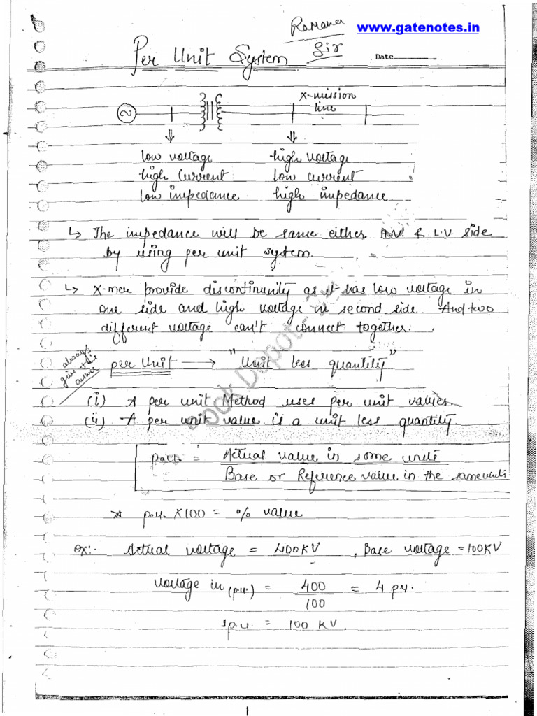 Power System by Ramana Sir (WWW - Gatenotes.in) | PDF
