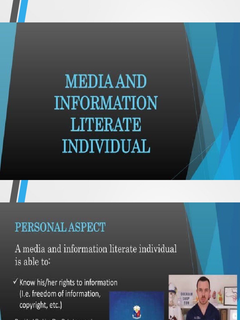 Media and Information Individual Literate | PDF | Information | Social ...