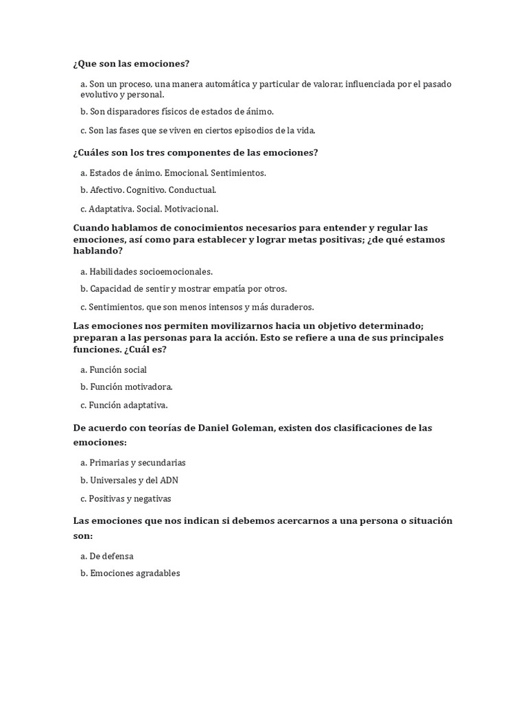 Emociones Pdf Las Emociones Ciencias Del Comportamiento