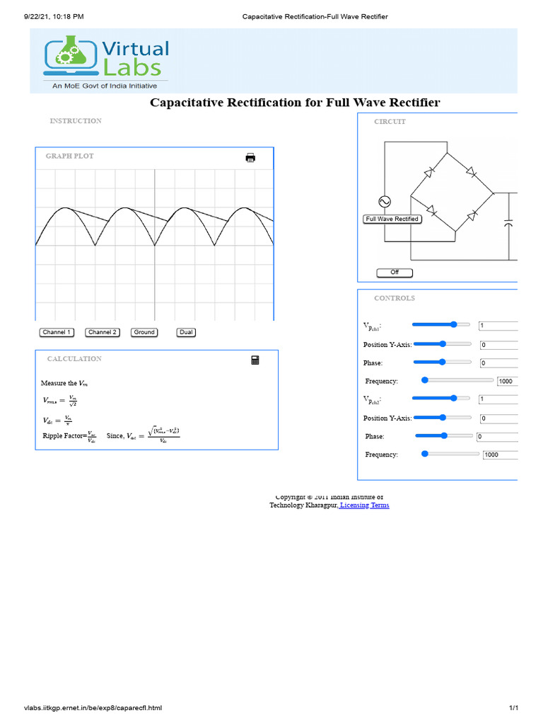 Capacitative Rectification-Full Wave Rectifier | PDF | Rectifier | Electrical Components