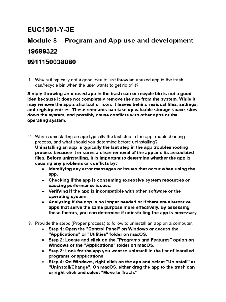 Module8 Euc | PDF | Software Testing | Mobile App