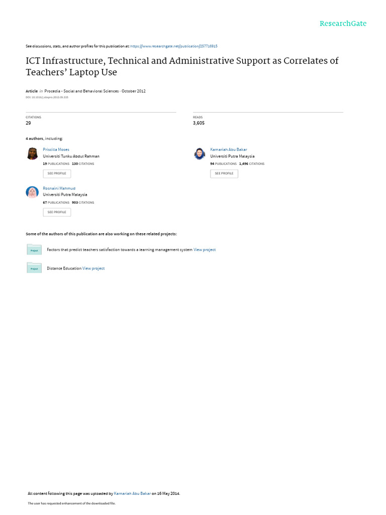 ICT Infrastructure Technical and Administrative Su | PDF | Educational Technology | Computing