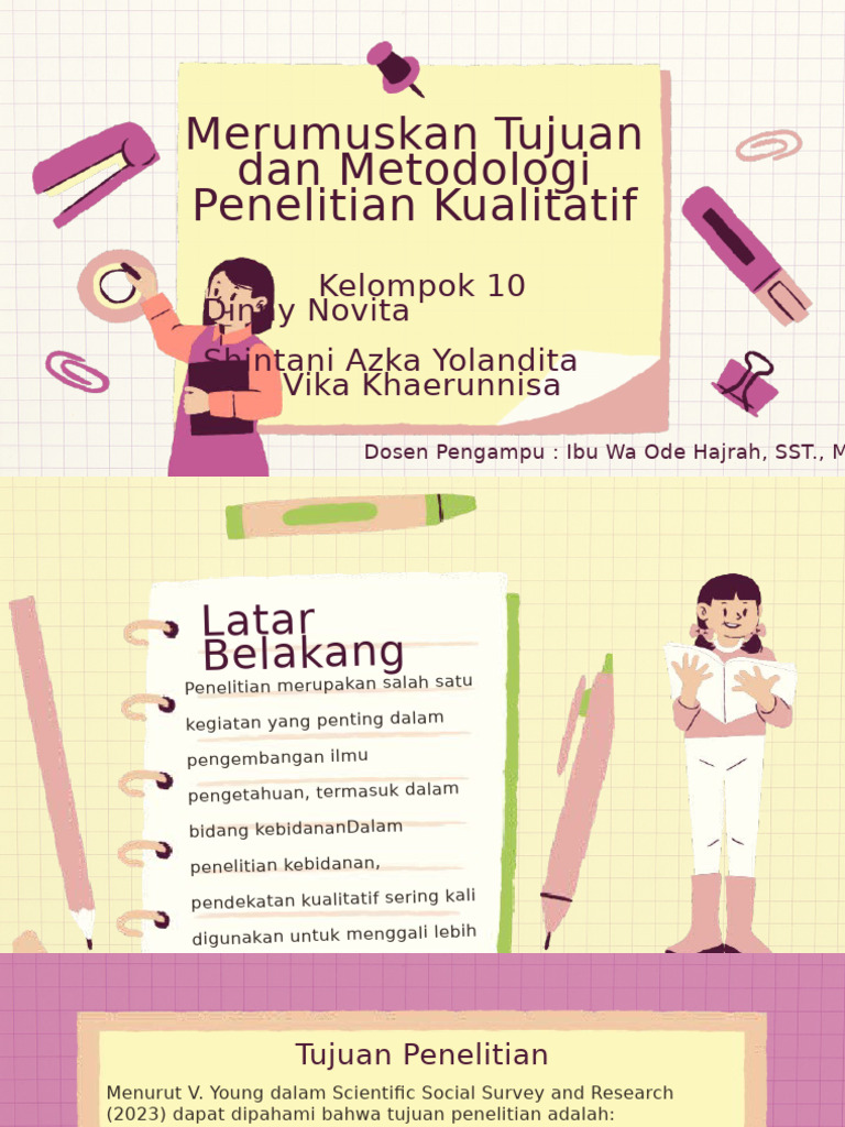 Merumuskan Tujuan Dan Metodologi Penelitian Kualitatif | PDF | Karier & Perkembangan | Sains ...