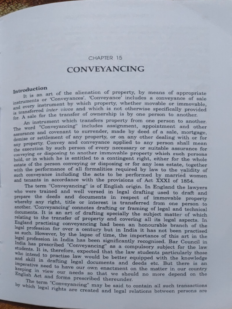 Conveyancing for Law Students | PDF | Conveyancing | Deed