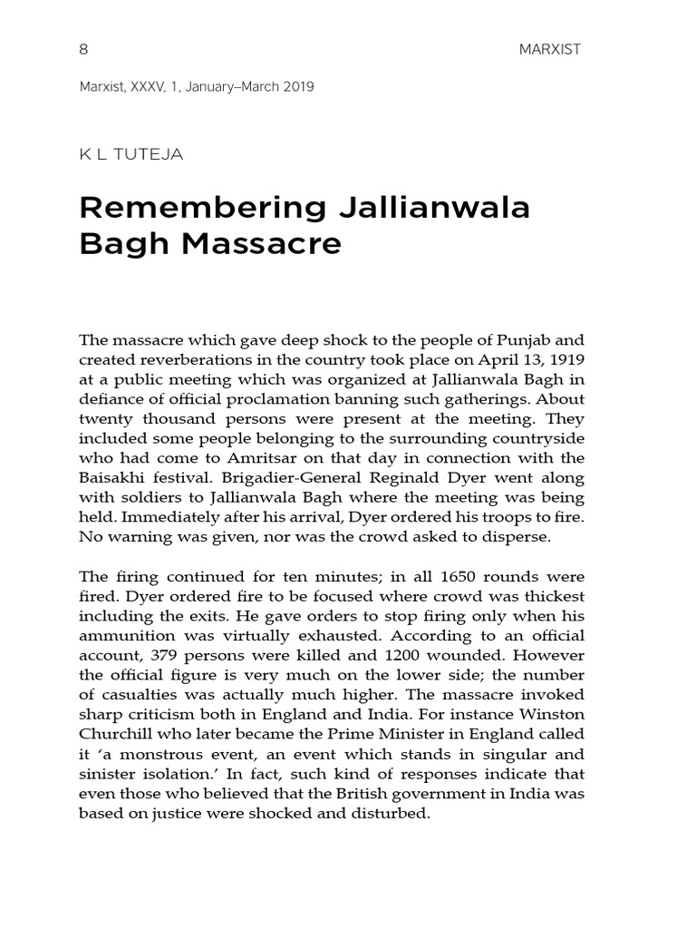 Jalianwala Bagh Massacre | PDF | Mahatma Gandhi | British Raj