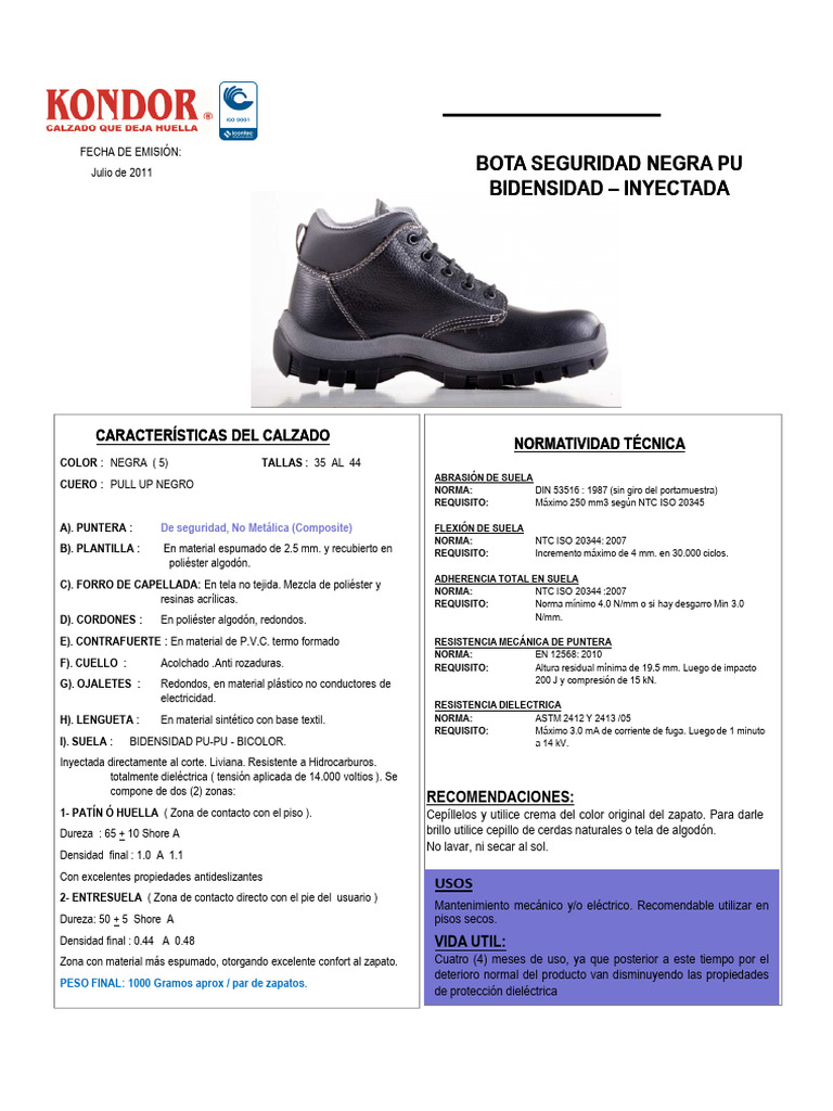 Botas Dielectricas | PDF | Textiles | Zapato