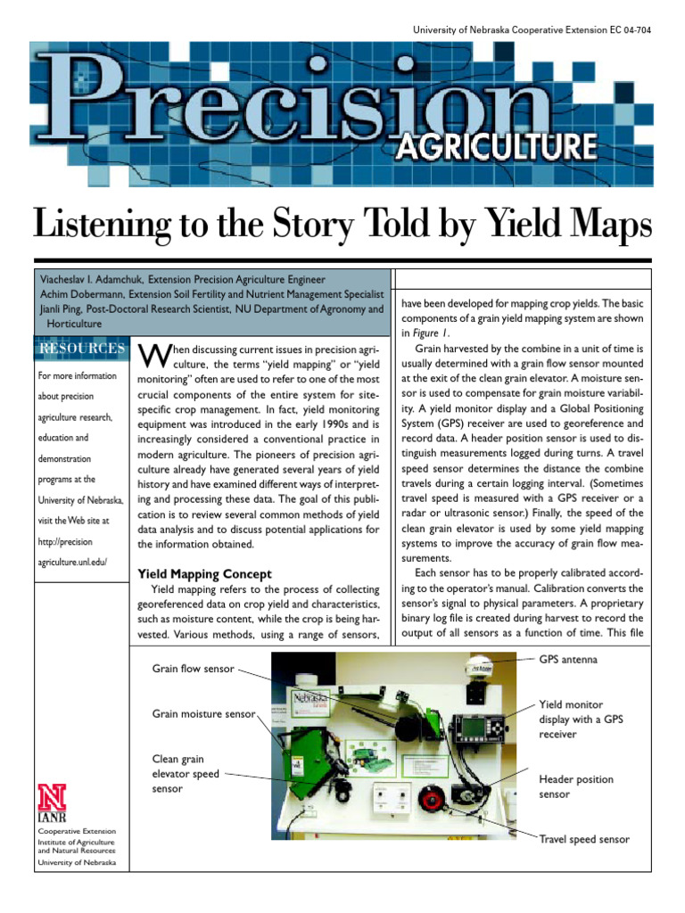 Yield Monitoring System Components | PDF | Coefficient Of Variation ...