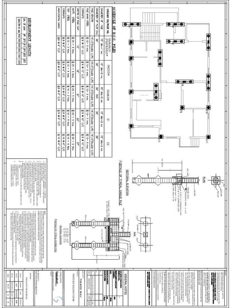 LAYOUT FOR PILE AND SCHEDULE - R0 - 24 - 06 - 2024-Model | PDF | Deep ...