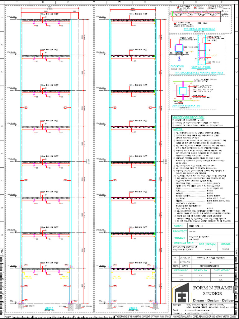 Structural Detail of Balcony Extension - R0 - 25.05.2024-Part2 | PDF