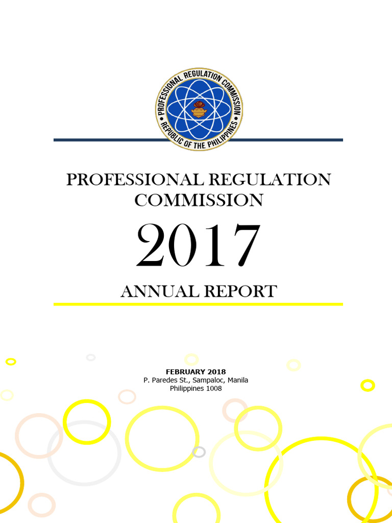 PRC - 2017 Annual Report | PDF | Professional Development | Profession