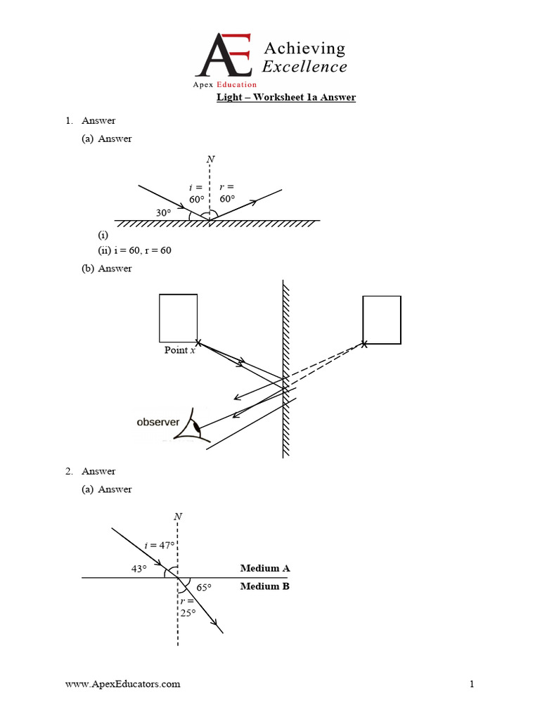Topic 16 Light Answers | PDF | Atomic | Optics Topic 16 Light Answers | PDF | Atomic | Optics