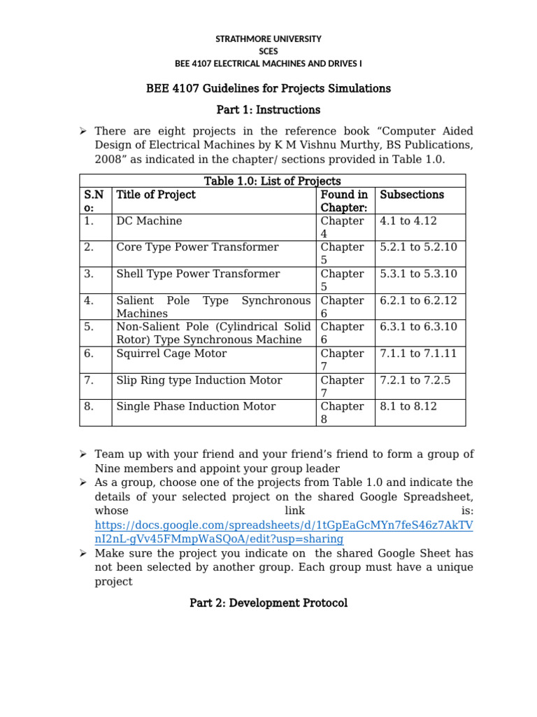 Project Simulation Guide | PDF | Electric Motor | Electrical Engineering