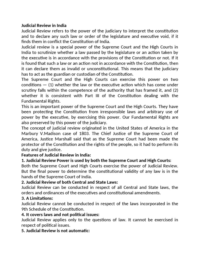 Judicial Review | PDF | Supreme Courts | Judicial Review
